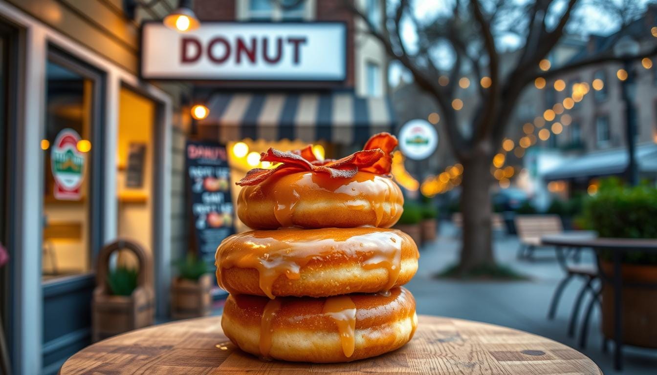Homemade Maple Bacon Donuts