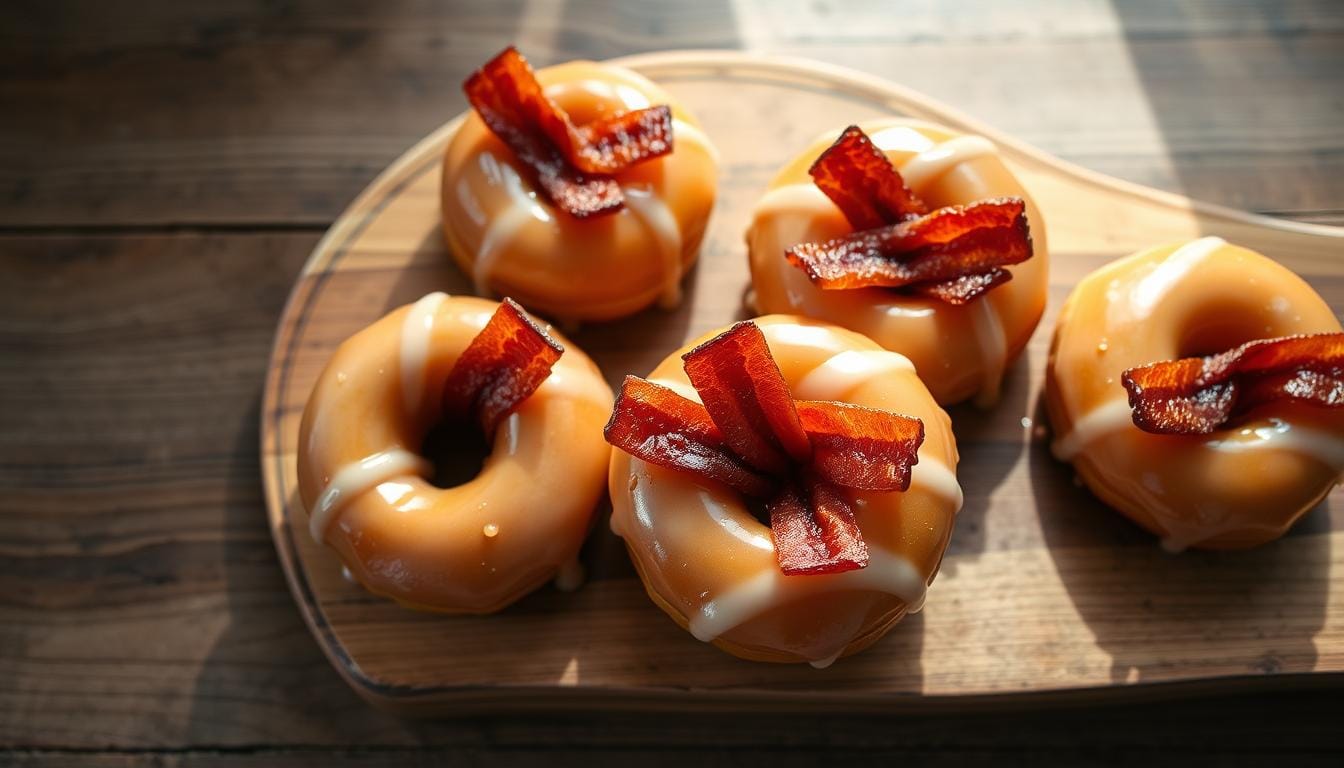 Homemade Maple Bacon Donuts